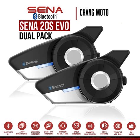 บลูทูธติดหมวกกันน็อค Sena Bluetooth รุ่น 20s Evo Dual ของแท้100 รับ