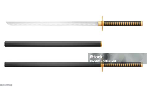 카타나 검 닌자 무기 일본 전사 암살자 벡터 일러스트 레이 션 가라테에 대한 스톡 벡터 아트 및 기타 이미지 가라테 강철