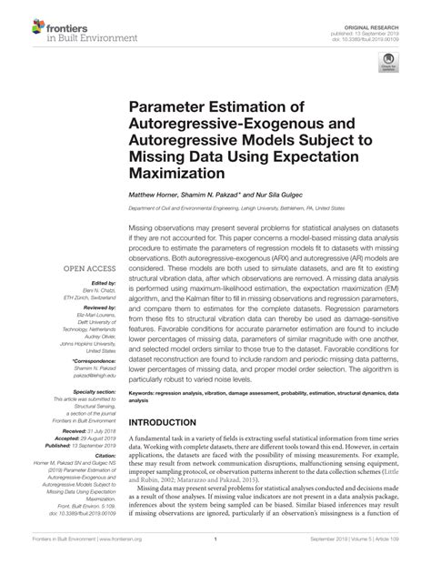 Pdf Parameter Estimation Of Autoregressive Exogenous And Autoregressive Models Subject To