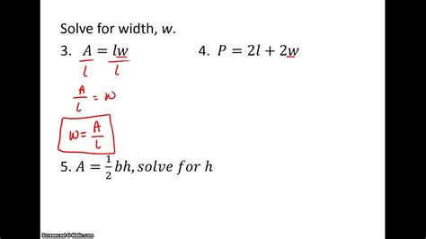 1 4 Rewriting Formulas Youtube