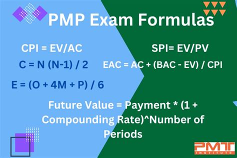 How To Learn And Memorize The Pmp Calculation Formulas 30 Formulas And Examples To Know For Pmp