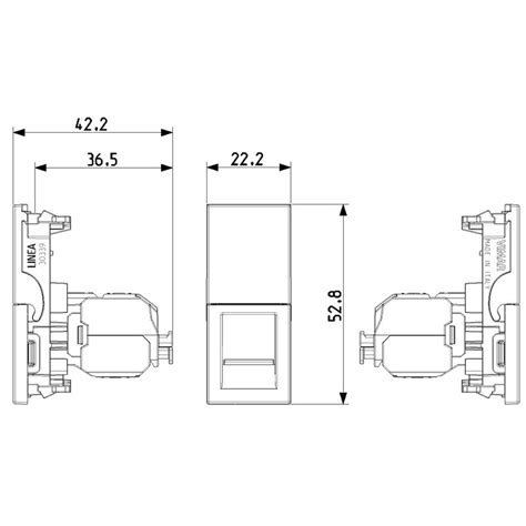 Vimar Linea Rj45 Data Socket With Netsafe Cat 6 Connector Black 3033913g Vimar Linea Rj45 Data Socket With Netsafe Cat 6 Connector Black 3033913g