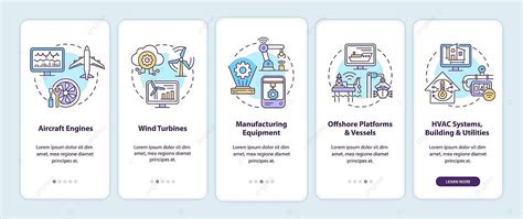 Screen Page Of Mobile App For Onboarding Digital Twin Application Vector Guide Form