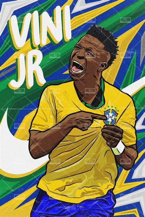 Vini Jr Do Brasil Milton Soares In 2022 Jr Art Soccer Drawing