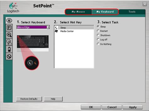My Dinovo Edge Cannot Be Customized Using Logitech Software Setpoint Logitech Support Download