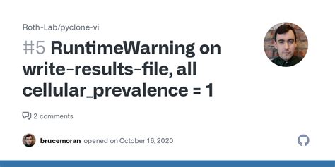 runtimewarning on write results file all cellular prevalence 1