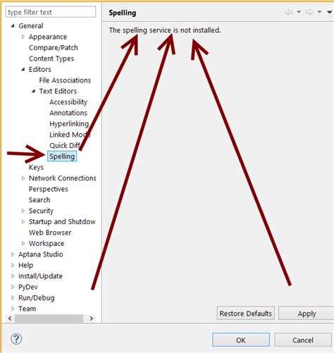 Disable Aptana Red Yellow Squiggly Lines Stack Overflow