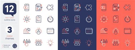 시간 설문 조사 확인 및 수정 확인란 줄 아이콘 세트 디자인을 위해 벡터 데이터에 대한 스톡 벡터 아트 및 기타 이미지 데이터 벡터 플랫 디자인 Istock
