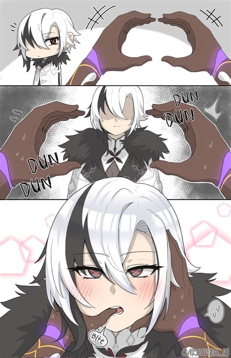 Aether And Arlecchino Genshin Impact Drawn By Akazuan Danbooru