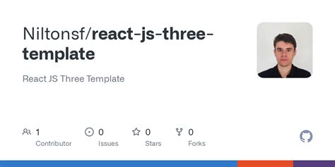 Github Niltonsfreact Js Three Template React Js Three Template