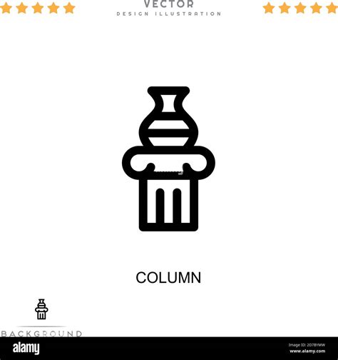 Column Icon Simple Element From Digital Disruption Collection Line Column Icon For Templates