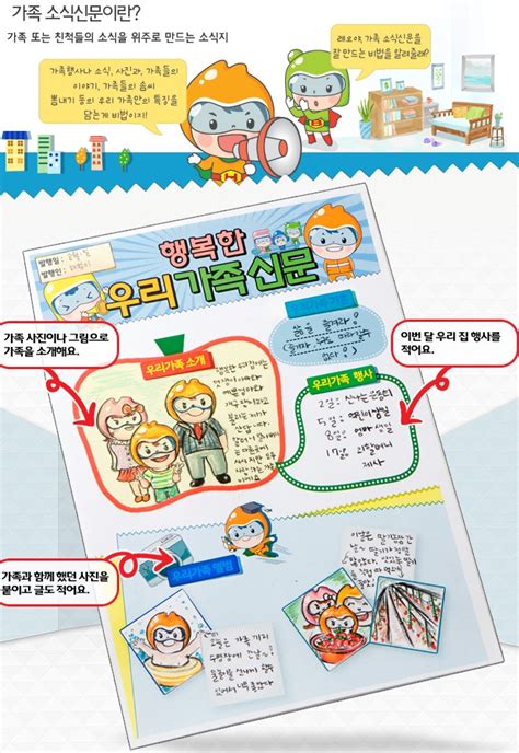 [초등학교 방학숙제] 가족신문 잘 쓰는 법 초등학생 방학숙제 가족신문 예시 네이버 블로그