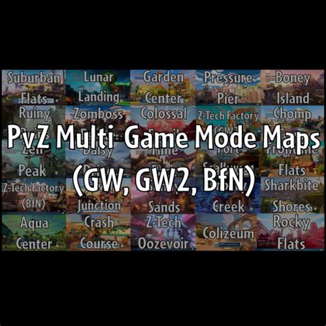 Create A Plants Vs Zombies Multi Game Mode Maps GW GW2 BfN Tier List TierMaker