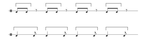 Perceptual Grouping Of Notes Based On Temporal Proximity Above And
