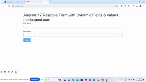 Angular 17 Reactive Form With Dynamic Fields And Values Youtube