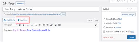 Embedding Gravity Forms In WordPress Shortcodes More