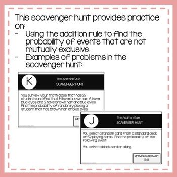 The Addition Rule Probability Practice Activity By Miss R Squared