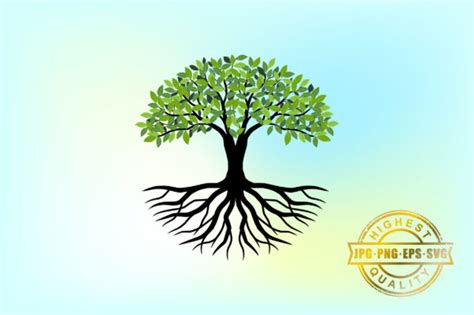 Tree And Roots Vector Logo Graphic By Kareemov1000 Creative Fabrica