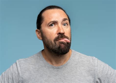 Free Photo Medium Shot Man Sticking Out The Tongue