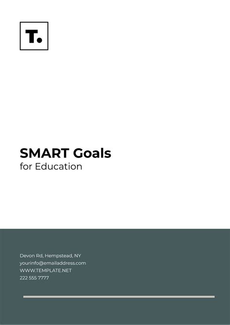 Free Smart Goals For Education Template To Edit Online