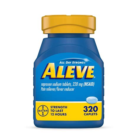 Aleve Pain Reliever Caplets Nsaid 220 Mg Naproxen Sodium 320 Ct Artofit