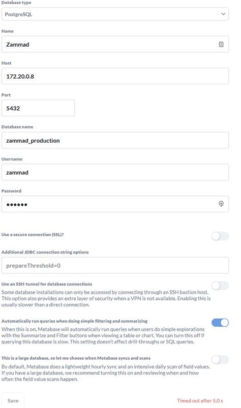 Connecting Docker Installation To Metabase Technical Assistance Zammad Community