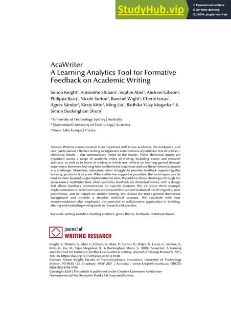 Automated Writing Evaluation Pdf