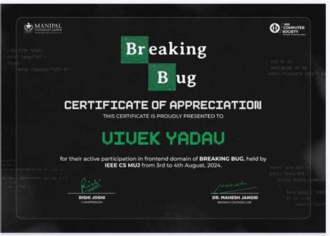 Vivek Yadav On Linkedin Webdevelopment Frontend Breakingbug Ieee