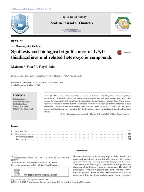 Pdf Cheminform Abstract Synthesis And Biological Significances Of 1