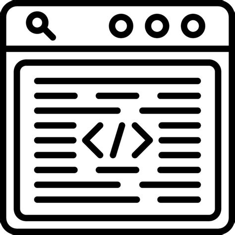 programming language line icon design 46493677 vector art at vecteezy