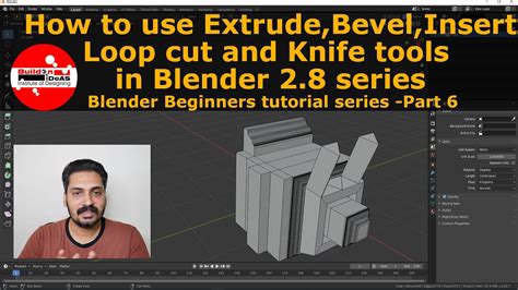 How To Use Extrude Bevel Insert Loop Cut Knife Tools In Blender Blender Beginner Tutorial