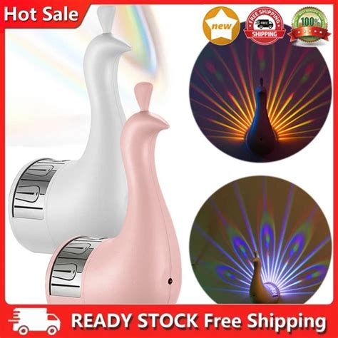 Creative Led Peacock Projection Lamp Remote Control Atmosphere Lamp Night Light £1139 Picclick Uk