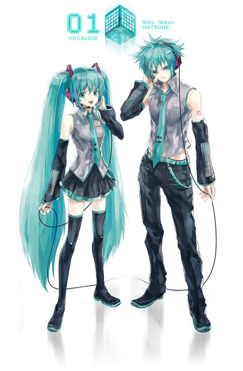 Hatsune Miku And Hatsune Mikuo Vocaloid Drawn By Stecky Danbooru