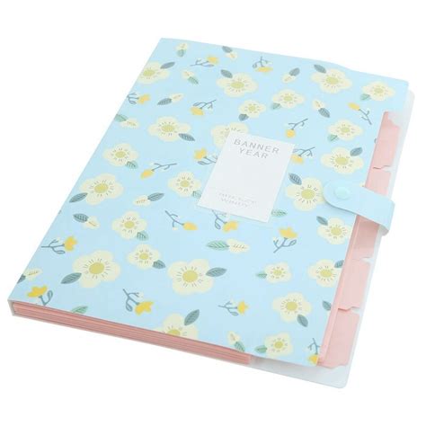 Skydue Floral Printed Accordion Document File Fold Grandado