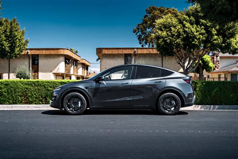 Stealth Gray Tesla Model Y Juniper On Up Forged Up 05 In Satin Black