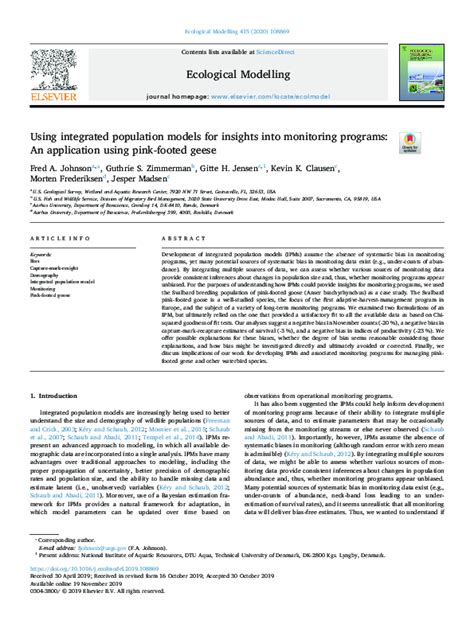 Pdf Using Integrated Population Models For Insights Into Monitoring Programs An Application