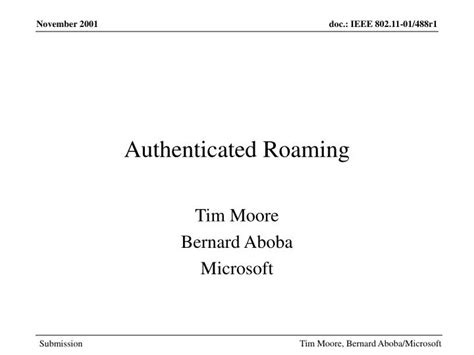 PPT Authenticated Roaming PowerPoint Presentation Free Download ID 5423833