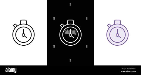 Timers Icon Set On Background Stopwatch Symbol Countdown Timer Vector Illustration Stock
