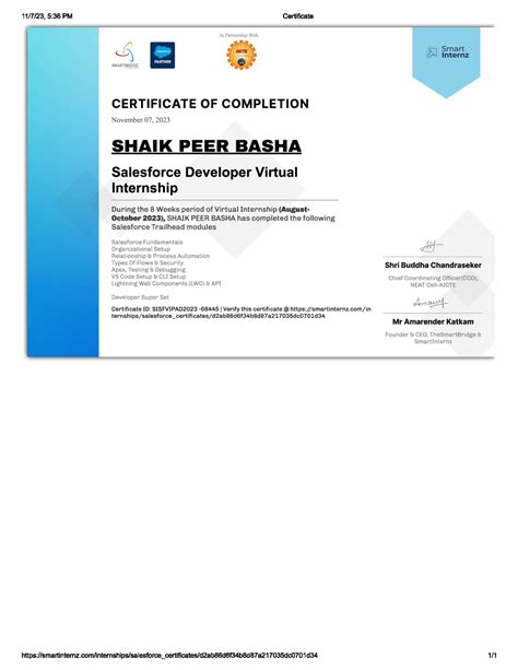 Hello Connections I Have Successfully Completed The Salesforce