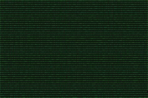 Green Binary Code Digits Displayed On Dark Background Screen Vector