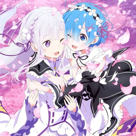 Re Zero Emilia Ram And Rem Echidna Force Of Evil Background Drawings Instagram Kara