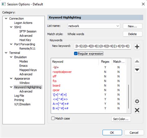 Securecrt Uygulamasında Anahtar Kelime Vurgulama Yaparak Ekran Görüntüsünü Renklendirmek