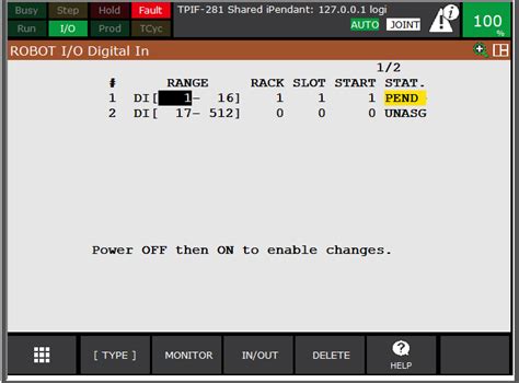 Mapping And Configuring FANUC Robot IO Points