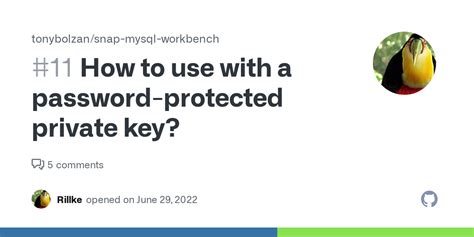 How To Use With A Password Protected Private Key · Issue 11 · Tonybolzansnap Mysql Workbench