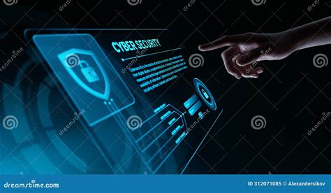 Cyber Security Data Protection Business Technology Privacy Concept Stock Illustration