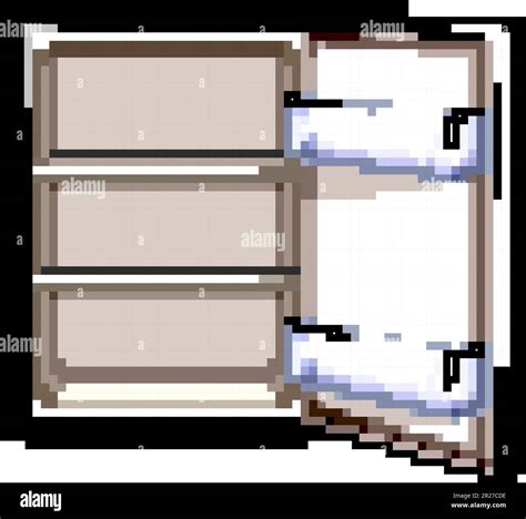 Open Fridge Refrigerator Game Pixel Art Vector Illustration Stock Vector Image And Art Alamy