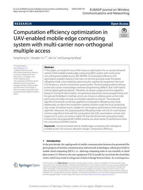 Pdf Computation Efficiency Optimization In Uav Enabled Mobile Edge