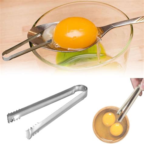 1 Stainless Steel Ice Tongs Clearance Egg Chalaza Removal Tool 2025 New Egg Chalaza Remover
