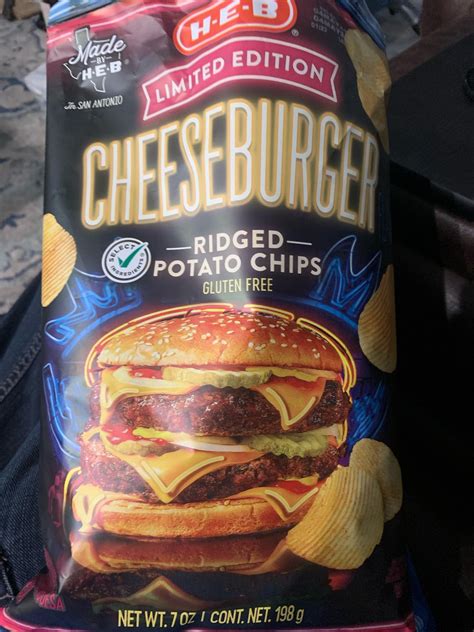 H‑e‑b Cheeseburger Chips R Heb