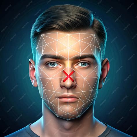 3d Set Of Face Recognition Illustration Concept Of Facial Recognition Face Id System Biometric